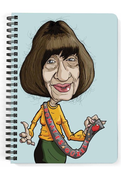 Domates Güzeli Baskılı Ahşap Kapaklı Defter 15X20 cm DFT4650