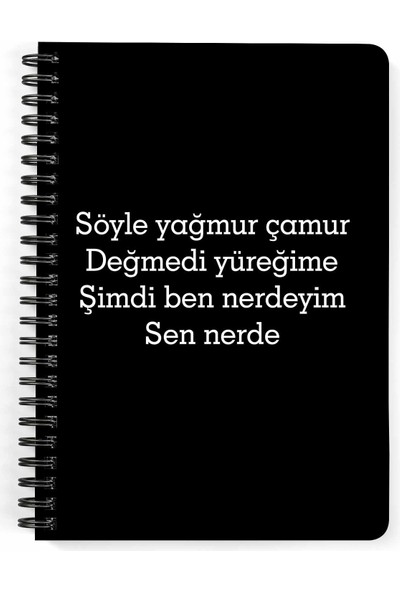 Ahmet Kaya Baskılı Ahşap Kapaklı Defter 15X20 cm DFT2987