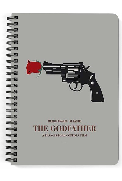 The Godfather Baskılı Ahşap Kapaklı Defter 15X20 cm DFT4351