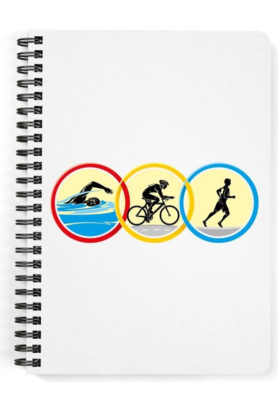 Olimpiyat Sporları Baskılı Ahşap Kapaklı Defter 15X20 cm DFT2003