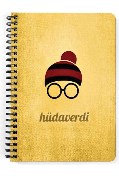 Hüdaverdi Baskılı Ahşap Kapaklı Defter 15X20 cm DFT5089