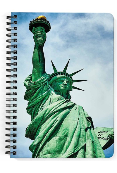 Özgürlük Anıtı Baskılı Ahşap Kapaklı Defter 15X20 cm DFT4967