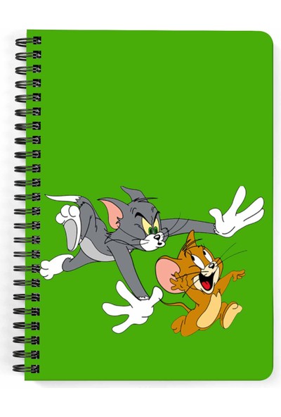 Tom ve Jerry Baskılı Ahşap Kapaklı Defter 15X20 cm DFT4190