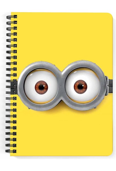 Minyonlar Baskılı Ahşap Kapaklı Defter 15X20 cm DFT4225