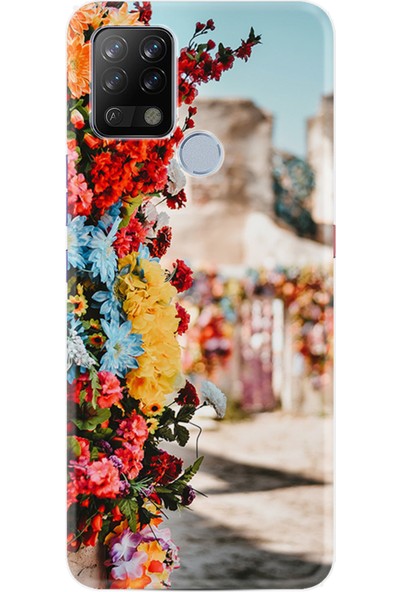Kılıfland Tecno Pova Kılıf Silikon Desen Güzel Seri Gerçek Çiçekler 1743