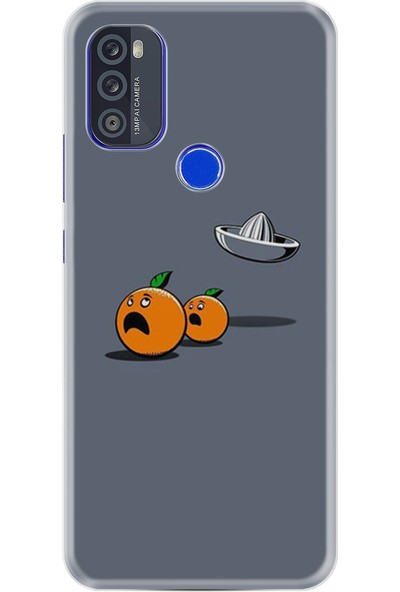 Kılıfland Reeder P13 Blue Max Pro 256GB Kılıf Desenli Silikon Güzel Kılıf Orange Escape 1374