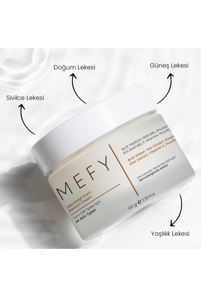 Mefy Sivilce, Siyah Nokta, Akne ve Leke Karşıtı Krem 100 gr Mefy Sivilce, Siyah Nokta, Akne ve Leke Karşıtı Krem 100 gr