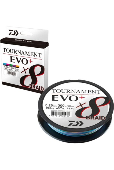 Daiwa New Tournament X8 Evo+ 300M Multicolor Ip Misina Daiwa New Tournament X8 Evo+ 300M Multicolor Ip Misina
