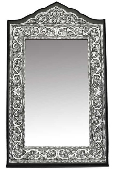 Gumush Yaprak Desenli Masa Aynası