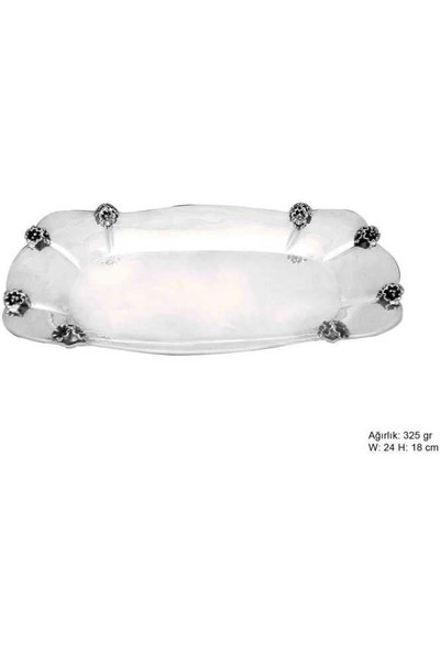 Gumush Orkide Motifli Gümüş Çikolatalık