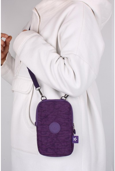 Bagacar Klinkır Kumaş Telefonluklu Çanta Mor Bagacar Klinkır Kumaş Telefonluklu Çanta Mor