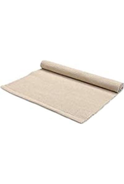 Charge Je Joue Montessori Malzemeler Çocuklar Çocuklar Çocuklar Için Mat Saf Pamuk Çalışma Halısı Oynuyor (Bejler 17×27 Inç)