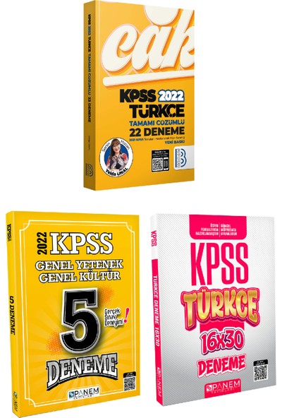 Benim Hocam Yayınları Benim Hocam Türkçe 22 Deneme + Panem Gygk 5 Deneme+ Türkçe 16X30 Deneme