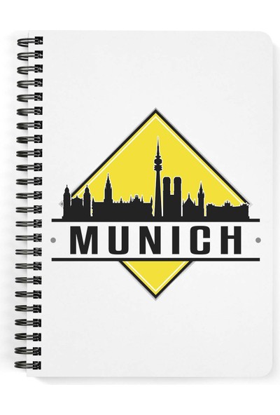 Munıch Baskılı Ahşap Kapaklı Defter 15X20 cm DFT2230