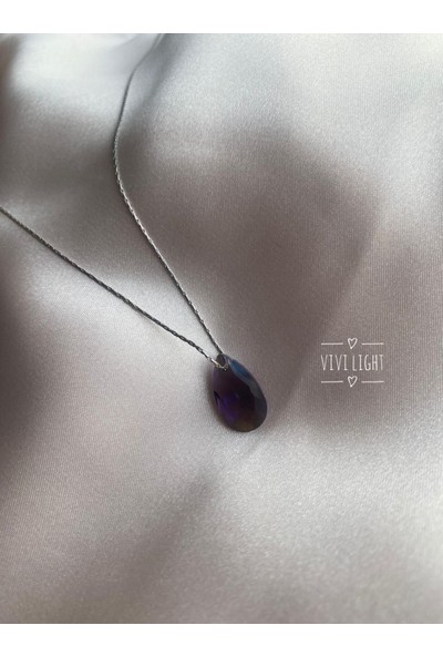 Vivi Light Takı Mor Taşlı Kolye