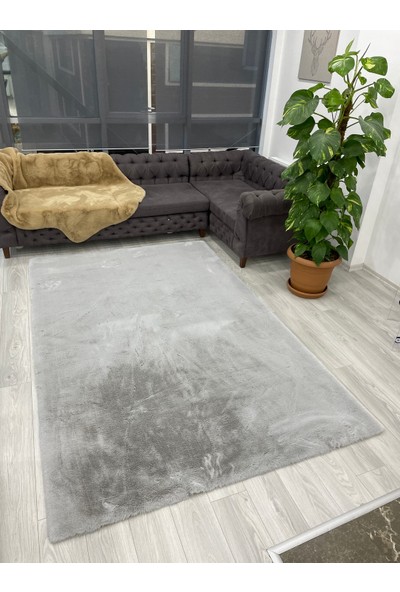 Riv Home Yumuşacık Gri Tavşan Tüyü Peluş Halı Riv Home Yumuşacık Gri Tavşan Tüyü Peluş Halı