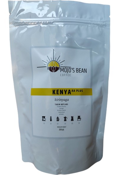 Mojo's Bean Kenya Aa Plus Kirinyaga Çekirdek Kahve Mojo's Bean Kenya Aa Plus Kirinyaga Çekirdek Kahve