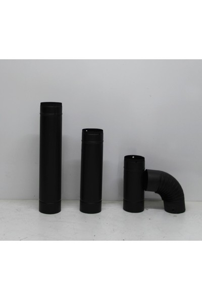 Dorello Mat Siyah Soba Borusu Kuzine Soba Borusu 70 cm 1 Adet