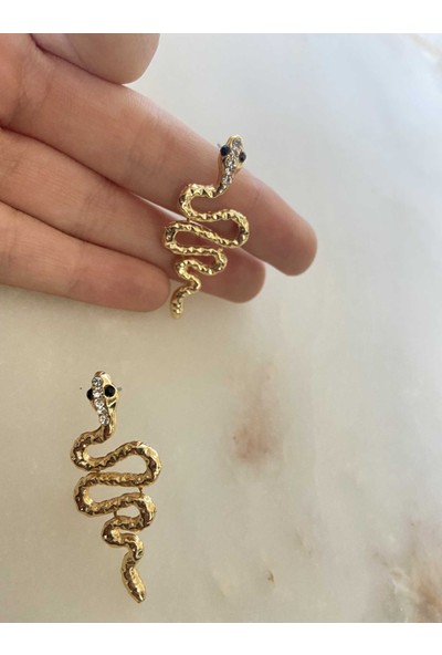 Aksesuarr Çarşısı Aksesuarrçarşısı Yılan Gold Küpe