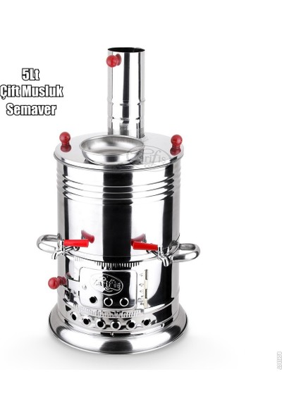 Mahya Çift Musluklu Semaver 5 Lt Mahya Çift Musluklu Semaver 5 Lt
