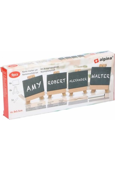 Alpina Isim Işaretleme Seti (Dörtlü Küçük Kara Tahta) Alpina Isim Işaretleme Seti (Dörtlü Küçük Kara Tahta)