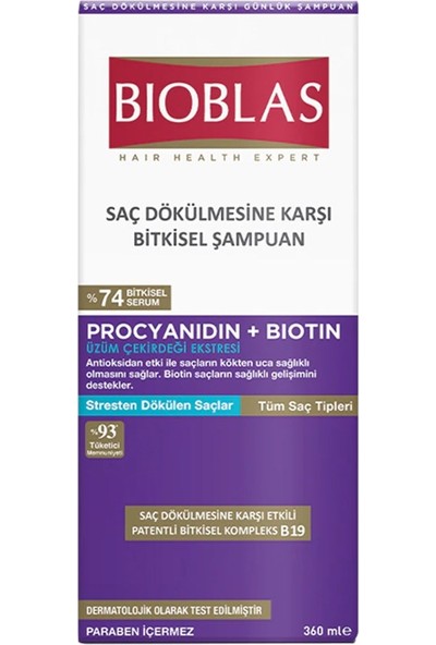 Bıoblas Şampuan 360 ml Antı Stress Bıoblas Şampuan 360 ml Antı Stress