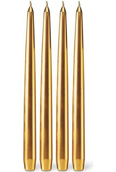 Şamdan Mum 4ADET Gold Dekoratif El Yapımı 25X2 cm Şamdan Mum 4ADET Gold Dekoratif El Yapımı 25X2 cm