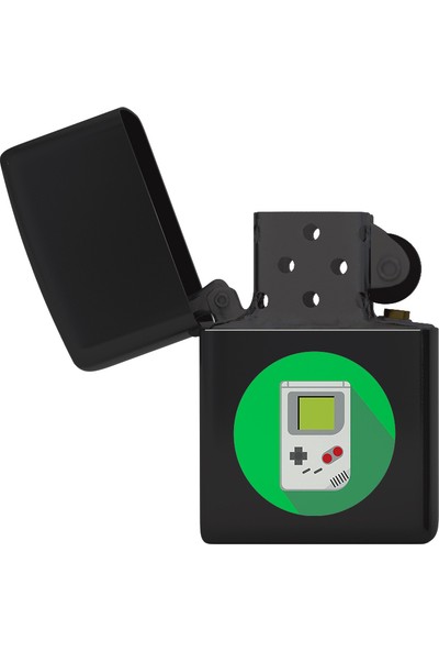 Hero Tasarım Oyun Konsolu Baskılı Siyah Çakmak BLL1775