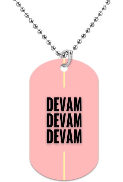 Rowalsi Devam Devam Baskılı Gümüş Zincirli Künye/kolye TYT1524