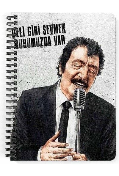 Astak Müslüm Gürses Baskılı Ahşap Kapaklı Defter 15X20 cm DFT3990