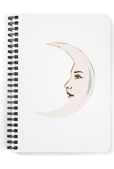 Astak Hilal Baskılı Ahşap Kapaklı Defter 15X20 cm DFT235