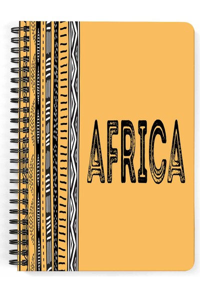 Astak Africa Baskılı Ahşap Kapaklı Defter 15X20 cm DFT4134