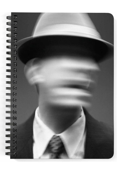 Retro Baskılı Ahşap Kapaklı Defter 15X20 cm DFT3011