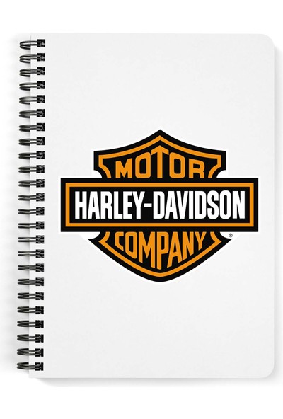 Astak Harley Davidson Baskılı Ahşap Kapaklı Defter 15X20 cm DFT430