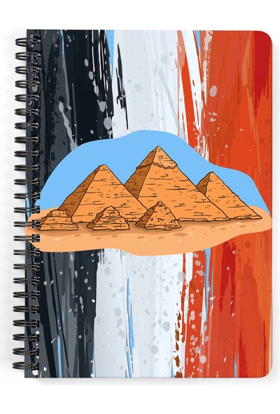 Astak Mısır Piramitleri Baskılı Ahşap Kapaklı Defter 15X20 cm DFT4124 Astak Mısır Piramitleri Baskılı Ahşap Kapaklı Defter 15X20 cm DFT4124