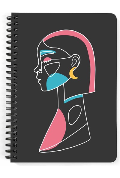 Astak Woman Baskılı Ahşap Kapaklı Defter 15X20 cm DFT5234
