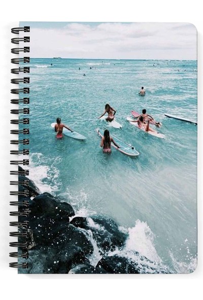 Astak Summer Baskılı Ahşap Kapaklı Defter 15X20 cm DFT3661