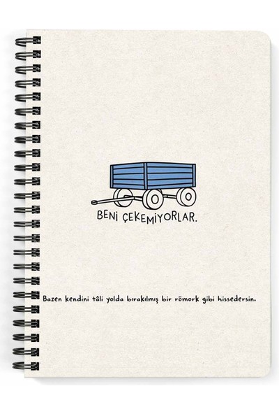 Astak Beni Çekemiyorlar Baskılı Ahşap Kapaklı Defter 15X20 cm DFT5053