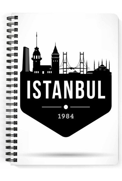 Astak Istanbul Baskılı Ahşap Kapaklı Defter 15X20 cm DFT4099