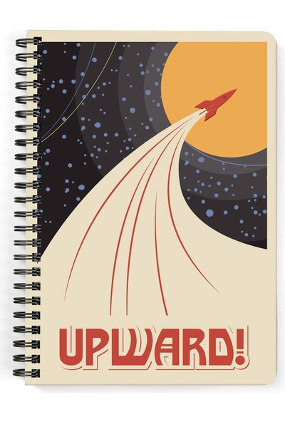 Astak Upward Baskılı Ahşap Kapaklı Defter 15X20 cm DFT5170