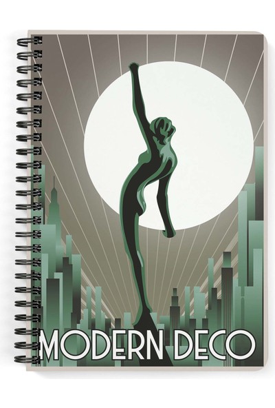 Astak Modern Deco Baskılı Ahşap Kapaklı Defter 15X20 cm DFT677