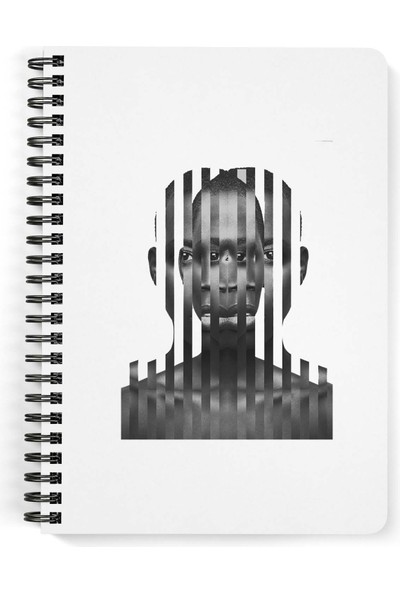 Astak Ilizyon Kadın Baskılı Ahşap Kapaklı Defter 15X20 cm DFT296