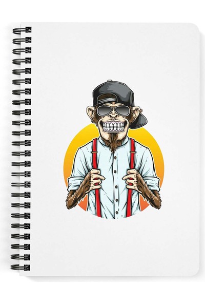 Astak Monkey Baskılı Ahşap Kapaklı Defter 15X20 cm DFT6024 Astak Monkey Baskılı Ahşap Kapaklı Defter 15X20 cm DFT6024