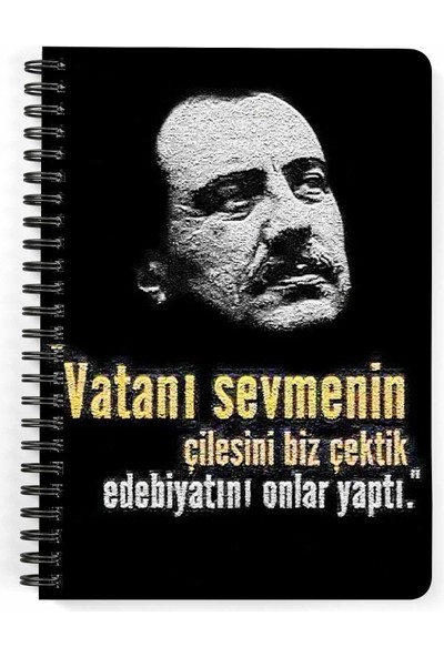 Astak Muhsin Yazıcıoğlu Baskılı Ahşap Kapaklı Defter 15X20 cm DFT5640