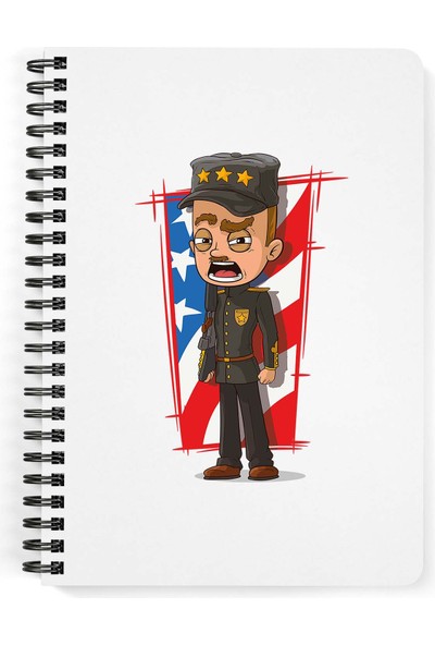 Astak Asker Baskılı Ahşap Kapaklı Defter 15X20 cm DFT1368
