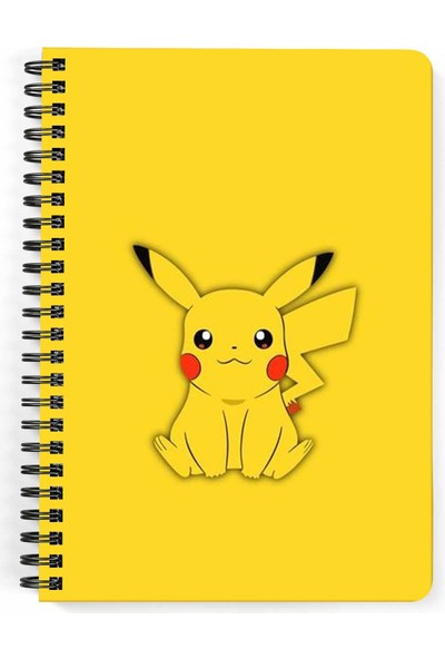 Pikaçu Baskılı Ahşap Kapaklı Defter 15X20 cm DFT4132