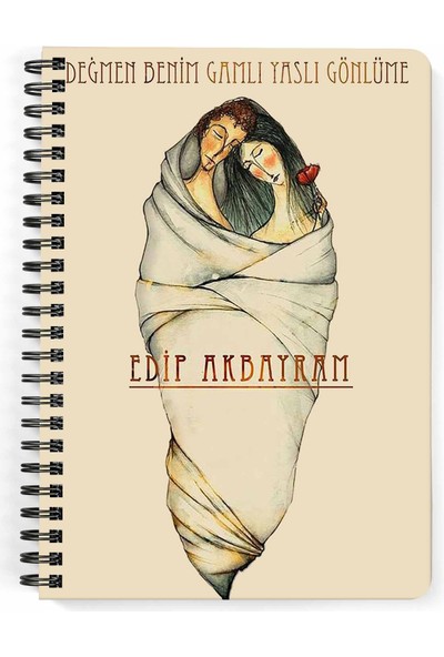 Astak Edip Akbayram Baskılı Ahşap Kapaklı Defter 15X20 cm DFT4051 Astak Edip Akbayram Baskılı Ahşap Kapaklı Defter 15X20 cm DFT4051