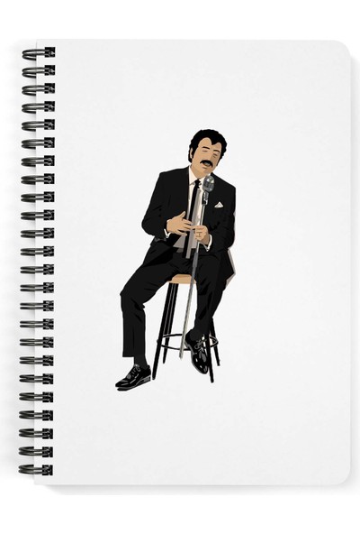 Astak Müslüm Gürses Baskılı Ahşap Kapaklı Defter 15X20 cm DFT6924