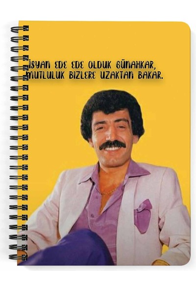 Astak Müslüm Gürses Baskılı Ahşap Kapaklı Defter 15X20 cm DFT4993 Astak Müslüm Gürses Baskılı Ahşap Kapaklı Defter 15X20 cm DFT4993