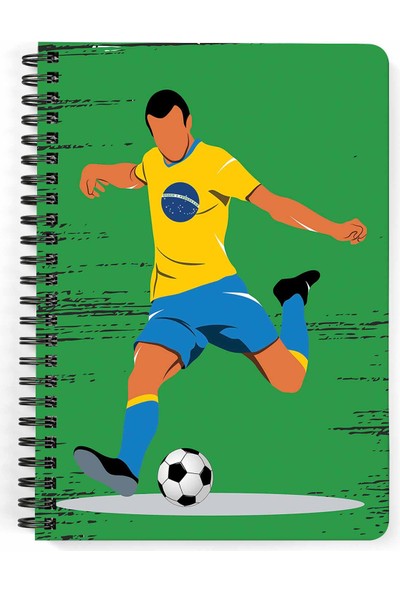Astak Brezilya Baskılı Ahşap Kapaklı Defter 15X20 cm DFT4445